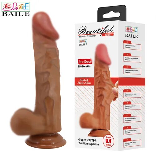 Baile Фаллоимитатор с присоской Real Deal Slide Skin (24 см х 5 см)