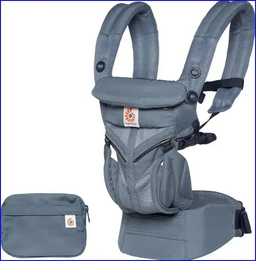 Кенгуру переноска для детей Ergobaby OMNI 360 Cool Air Mesh - Oxford Blue кенгуру для новорожденных с 0/ Хипсит-рюкзак 3 положения
