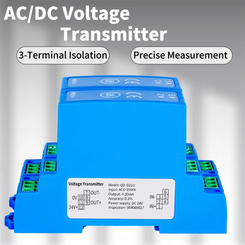 Датчик напряжения Vadias 0-1000В RS485 DC 0-200V, Output RS485