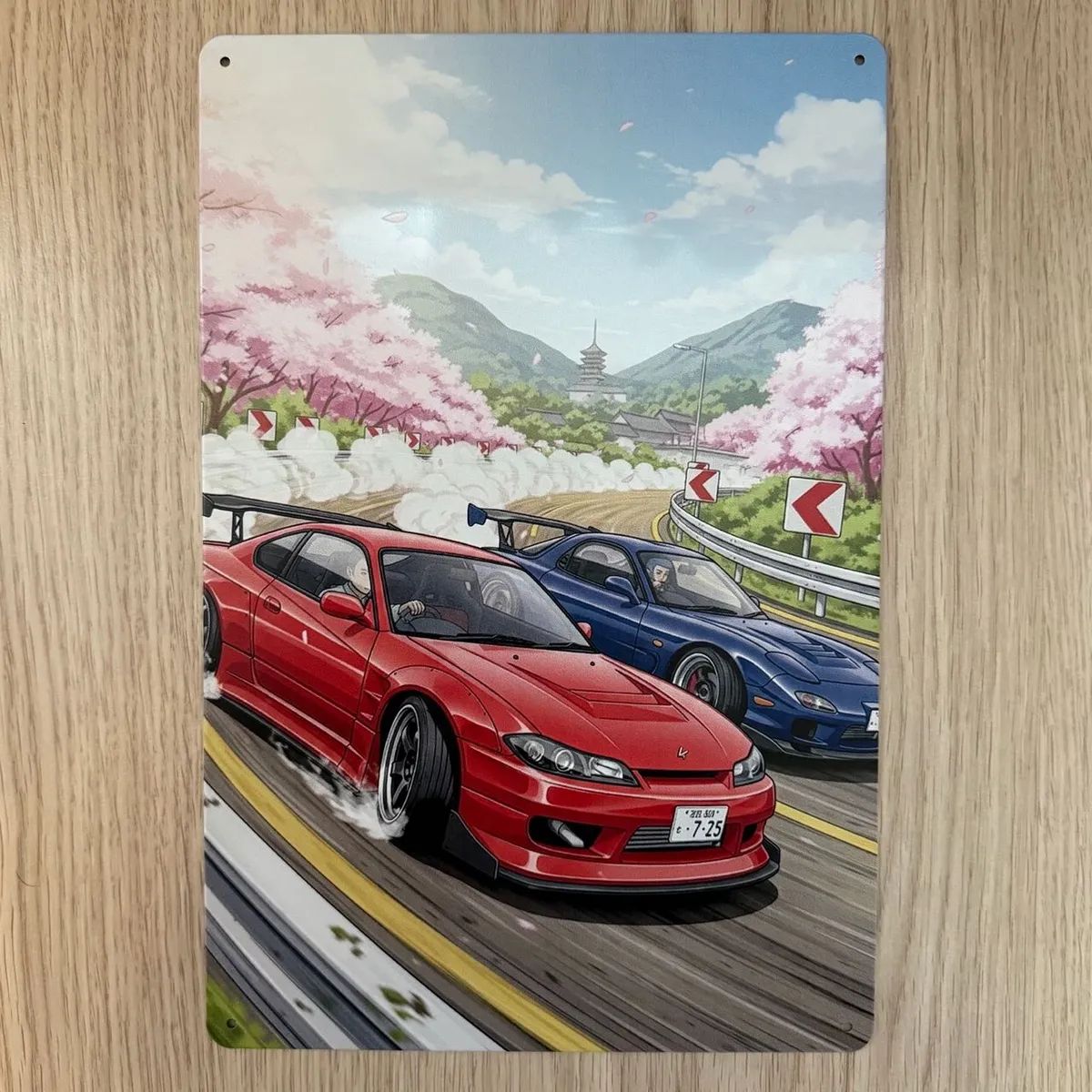 Табличка металлическая интерьерная Арт Art JDM Nissan Silvia S15 Mazda RX7