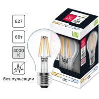 Лампа светодиодная E27 220-240 В 5.3 Вт груша прозрачная 650 лм теплый белый свет