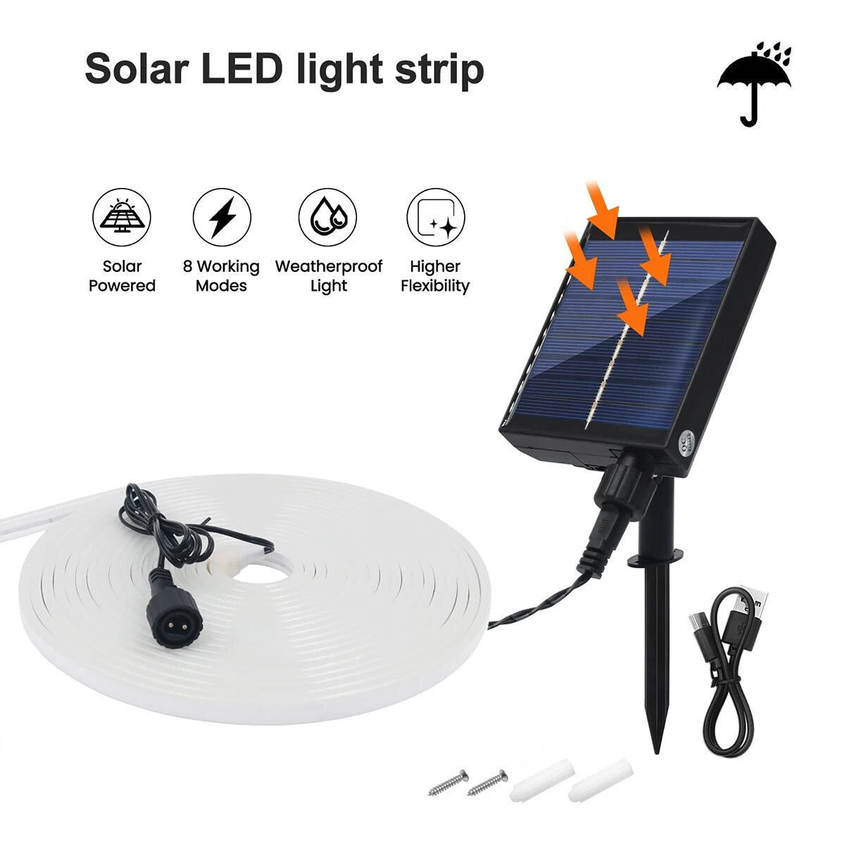 Светодиодная лента XUNATA Solar Control 2835 тёплый белый 120 LED/м 24В