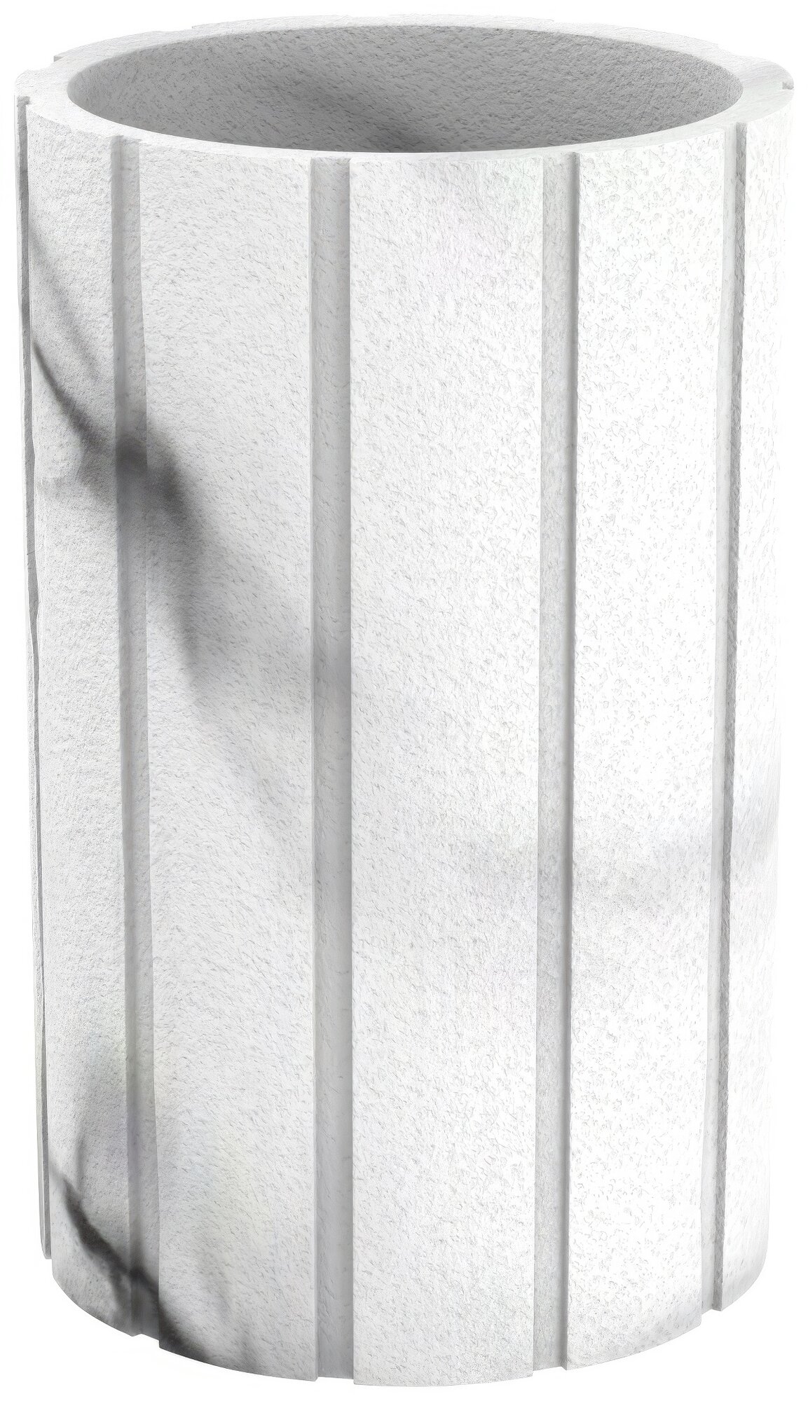 Стакан для зубных щеток Lemer Marble WHMARB002, полирезин цвет белый