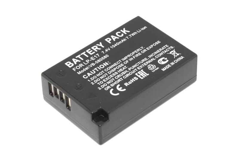 Аккумуляторная батарея для фотоаппарата Canon EOS 200D (LP-E17) 7.4V 1040mAh Li-ion