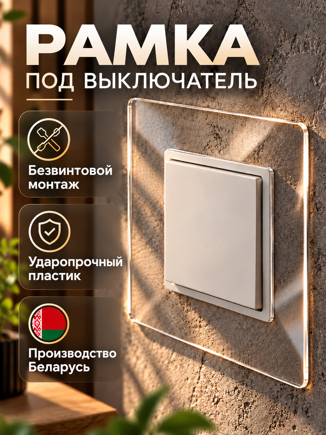 Рамка накладка под выключатель и розетку для защиты обоев прозрачная, накладная рамка под выключатель, розетку
