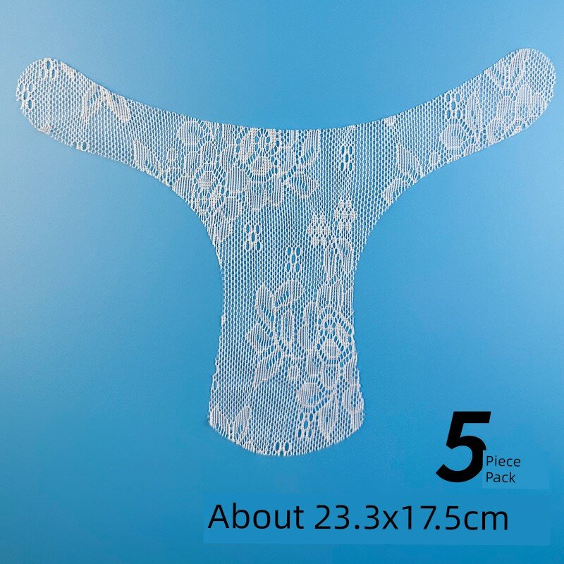 5 одноразовых пленок для ухода за интимной зоной с белым кружевным дизайном