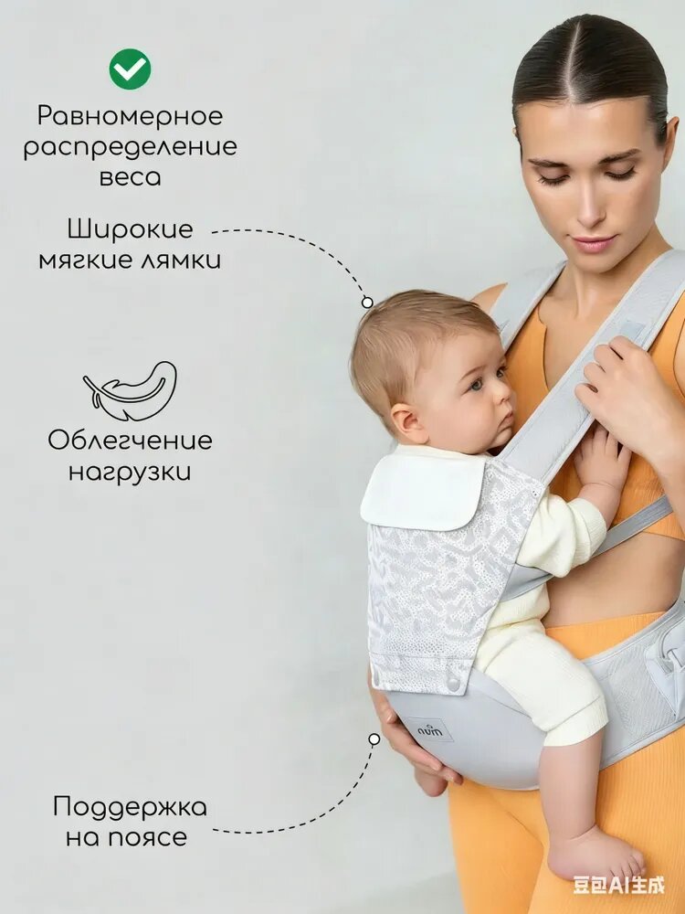Эргорюкзак для малышей от 0 месяцев с поддержкой головы, удобный карман
