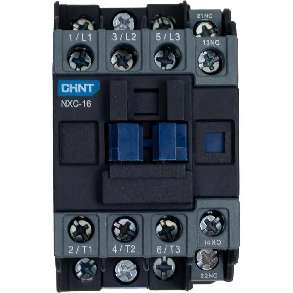 Контактор CHINT NXC-16 16А кат. 220В AC 1НО+1НЗ AC-3 (R) 836720 силовой, пластиковый корпус, монтаж на DIN-рейку — фото 1