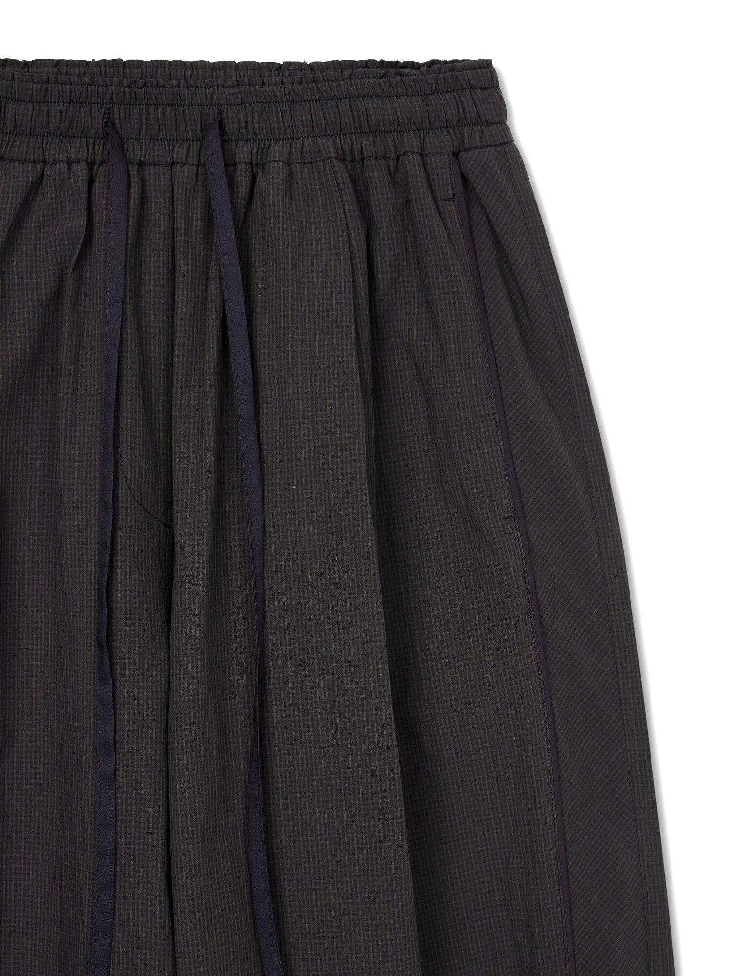 Брюки STUDIO TOMBOY Check-pattern drawstring trousers, размер OneSize, коричневый — фото 1