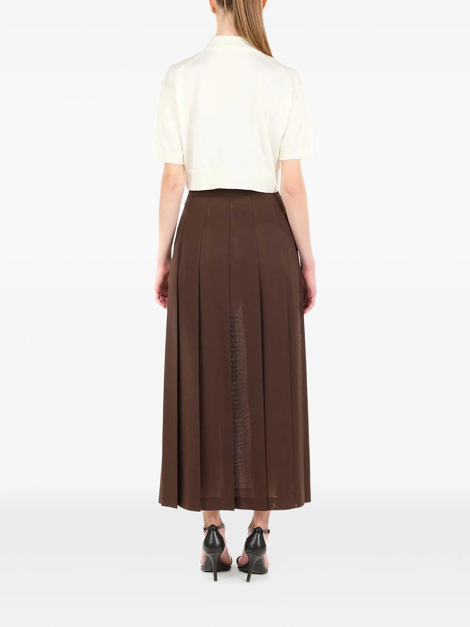 Рубашка AURALEE Silk cropped polo shirt, размер 44 — фото 1