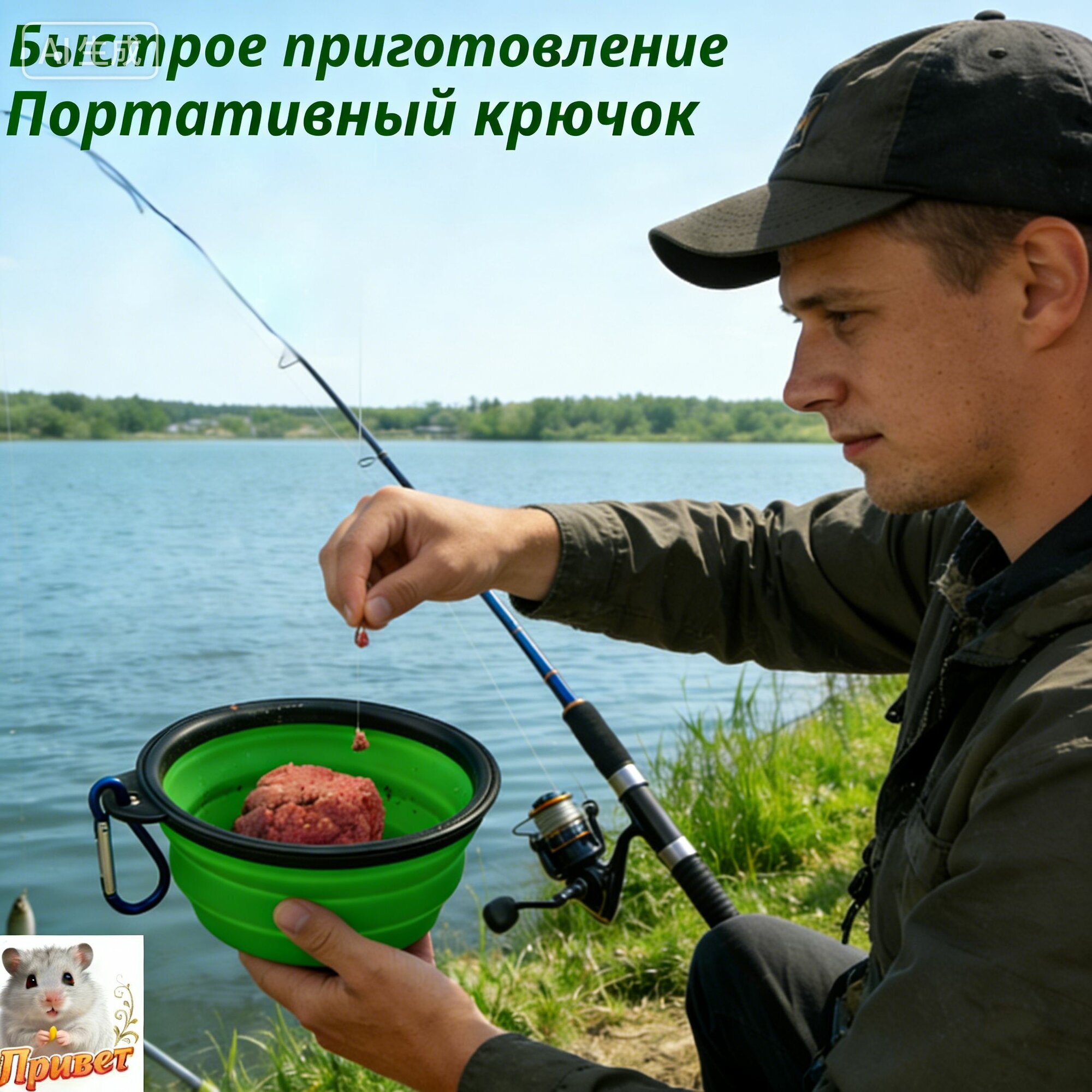 Складное мини-ведерко для замешивания прикормки набор терка рыболовное для рыбалки прикормочное ведро терка для прикормки