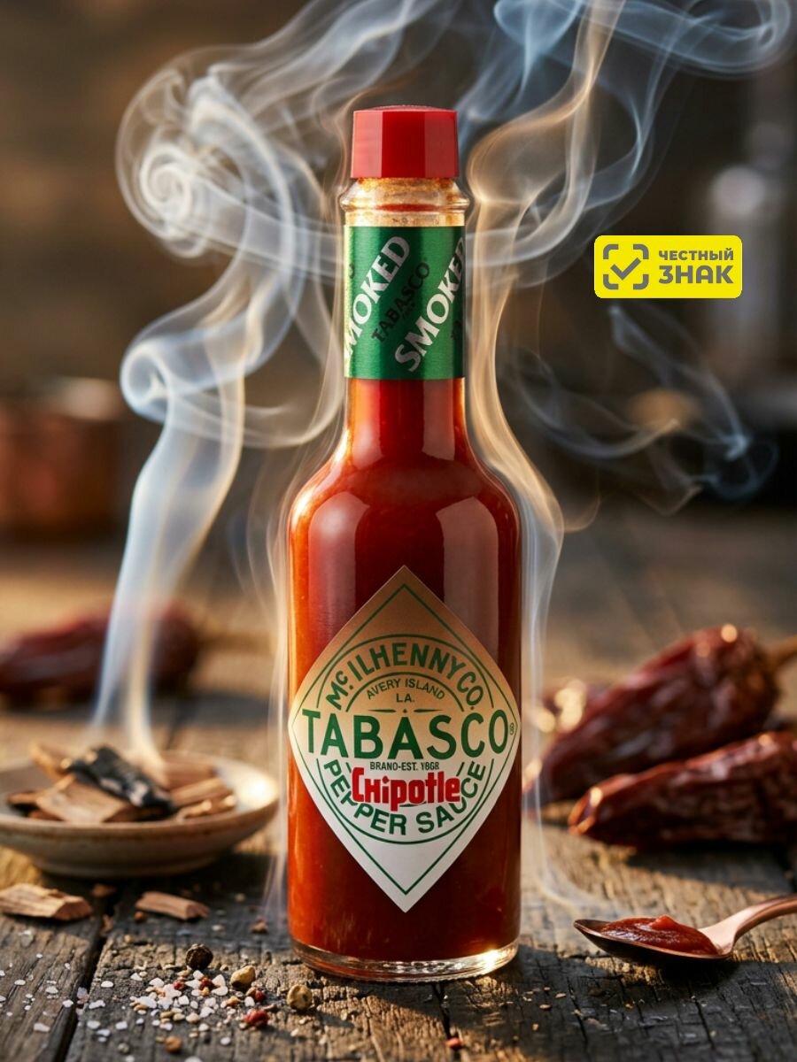 Соус Tabasco Табаско острый перечный Чипотле с дымком 60 мл ст/бут