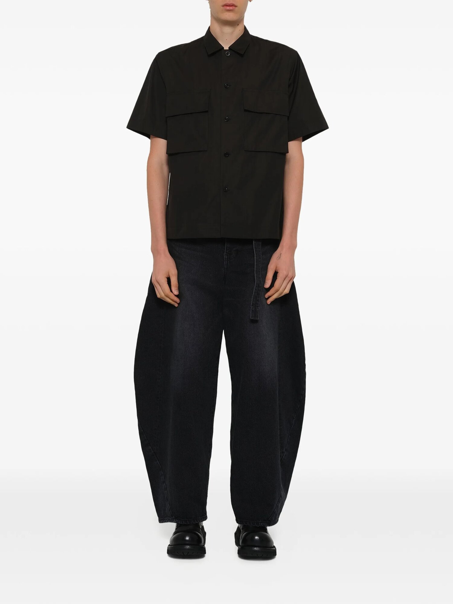 Рубашка Sacai, размер 48, black / black — фото 1