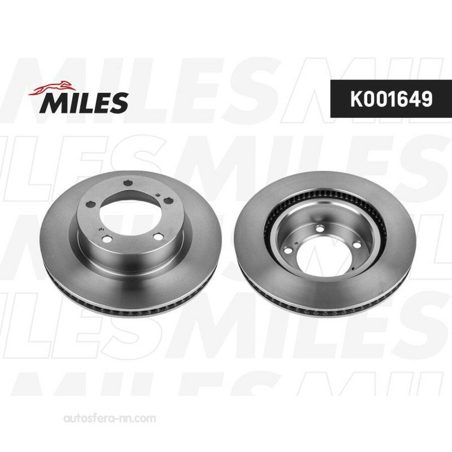 MILES K001649 Диск тормозной TOYOTA LAND CRUISER J200/LEXUS LX570 08- перед. (вент; D=340mm)