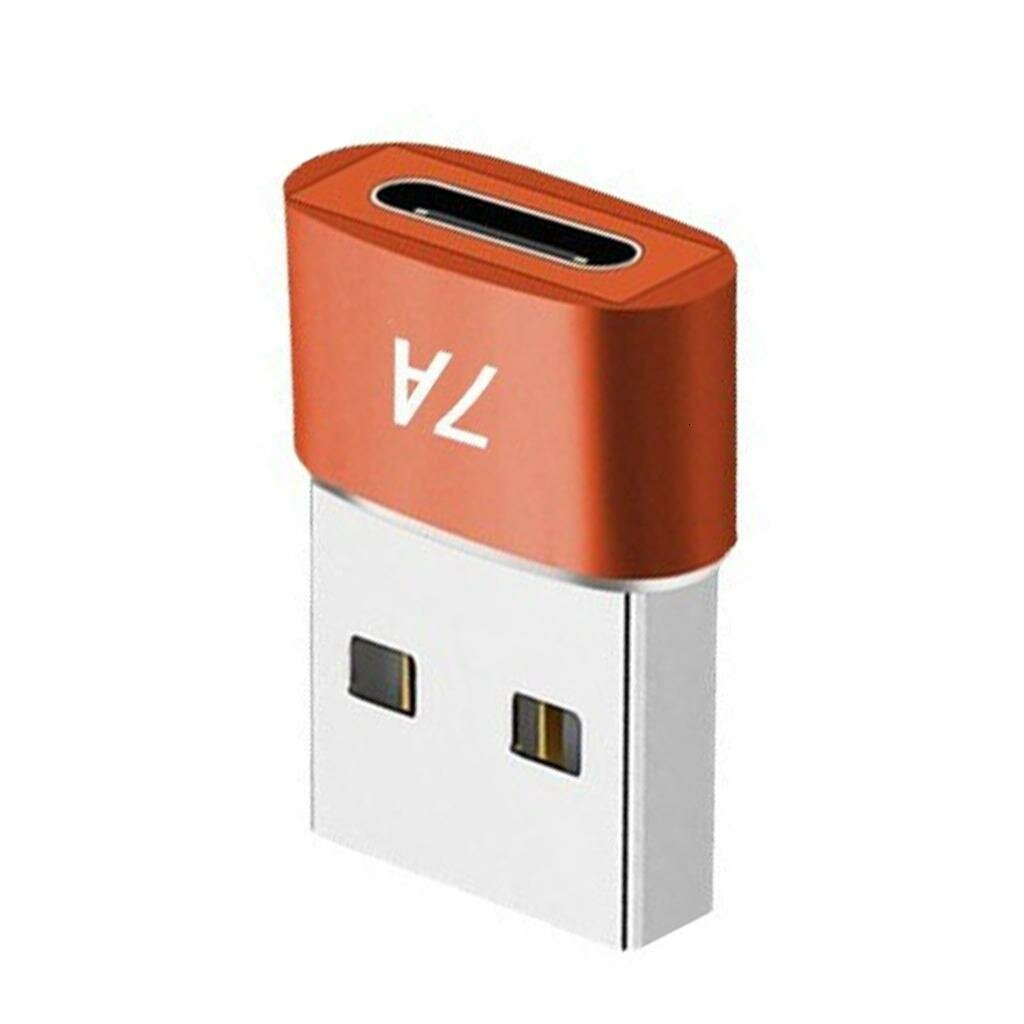 USB-C разъём-USB-A адаптер, Оранжевый