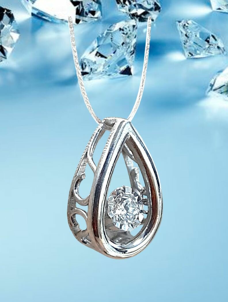 Подвеска, серебро, 925 проба, родирование