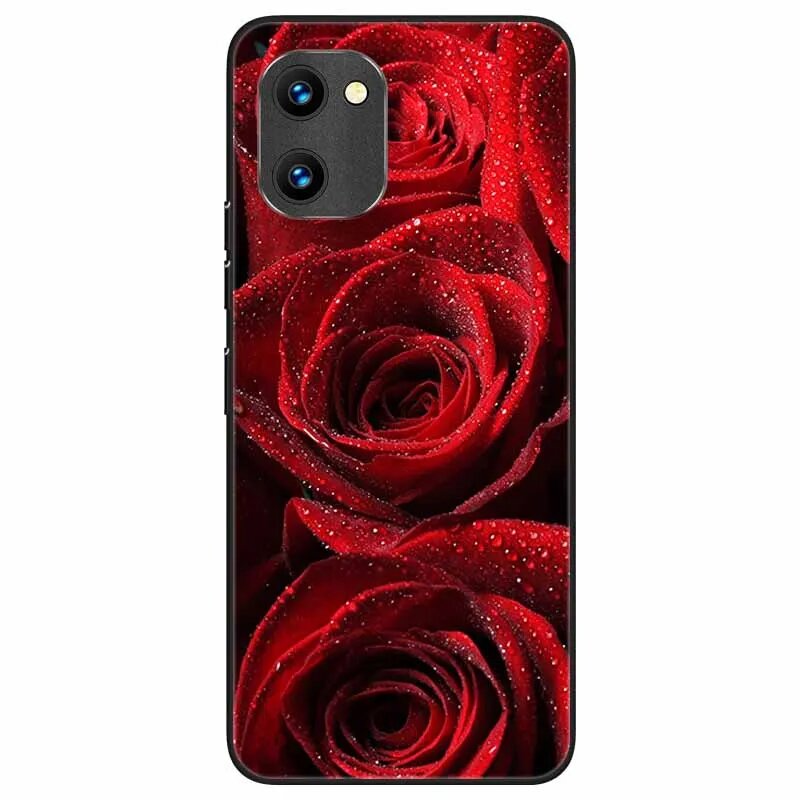 Красный чехол для UMIDIGI G1 Max с розами
