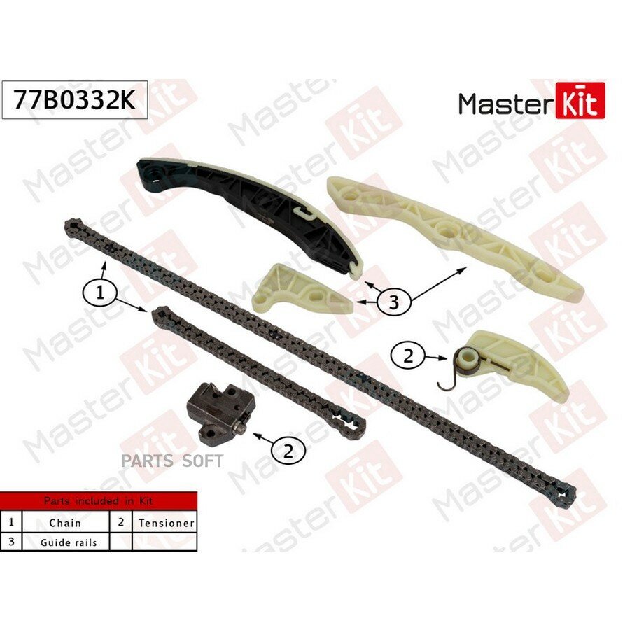 MASTERKIT 77B0332K Комплект цепи ГРМ