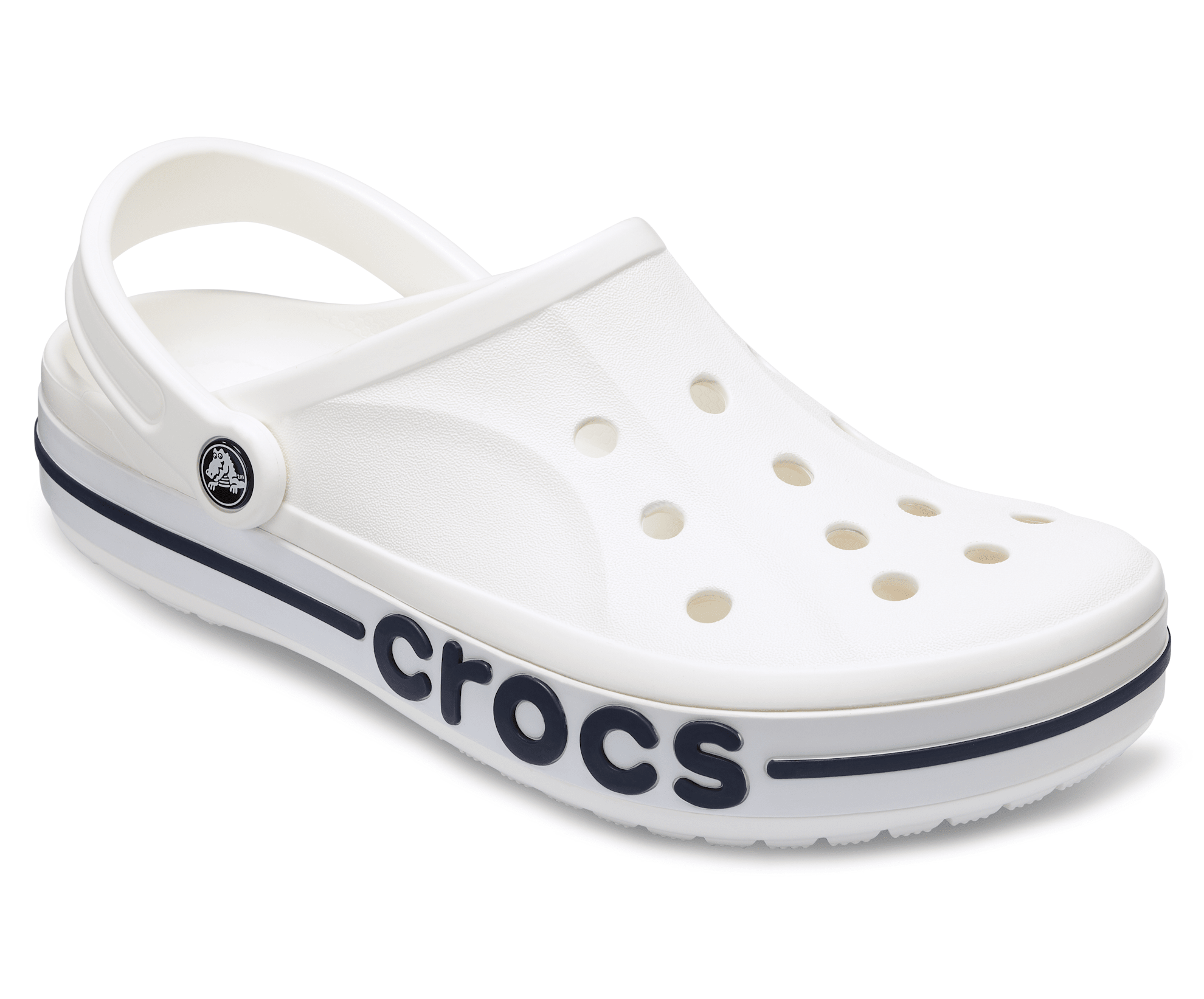 Сабо Crocs Bayaband Clog, размер M5/W7 US, белый/темно-синий — фото 1