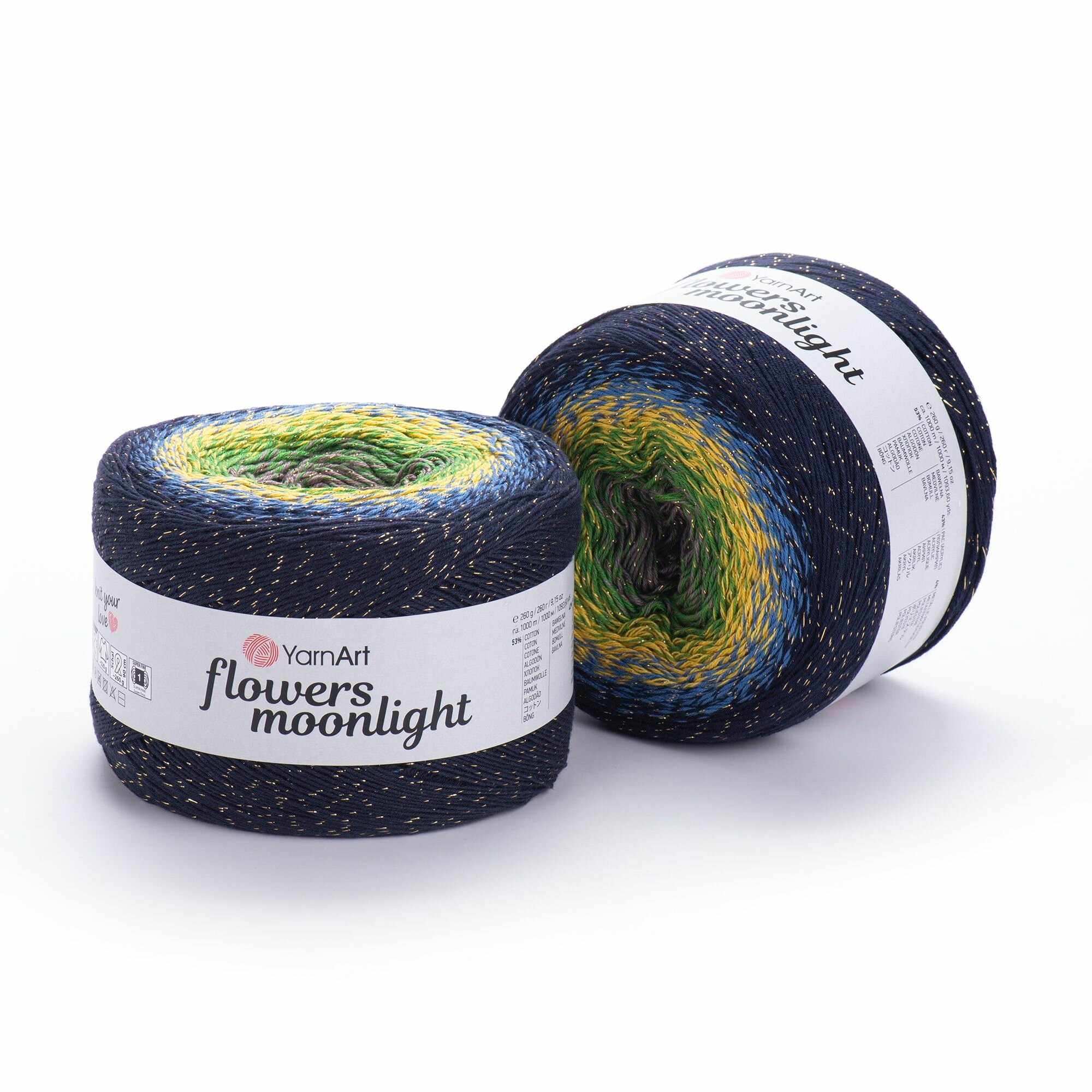 Пряжа YarnArt Flowers Moonlight 3250 (1 моток по 260г/1000м)