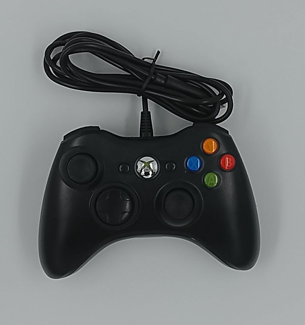 Геймпад проводной Xbox 360 для ПК (черный)