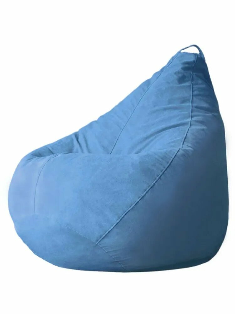 COOLPOUF Кресло-мешок Груша, Микровелюр, Размер XXXXL, голубой