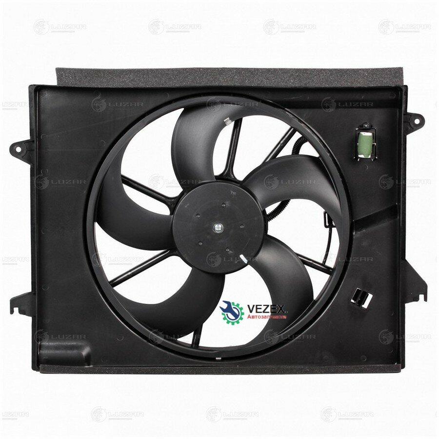 LUZAR LFK0812 Э/вентилятор охл. для а/м KIA Optima IV (15-) 2.0i/2.4i (с кожухом и резист.) (LFK 0812)