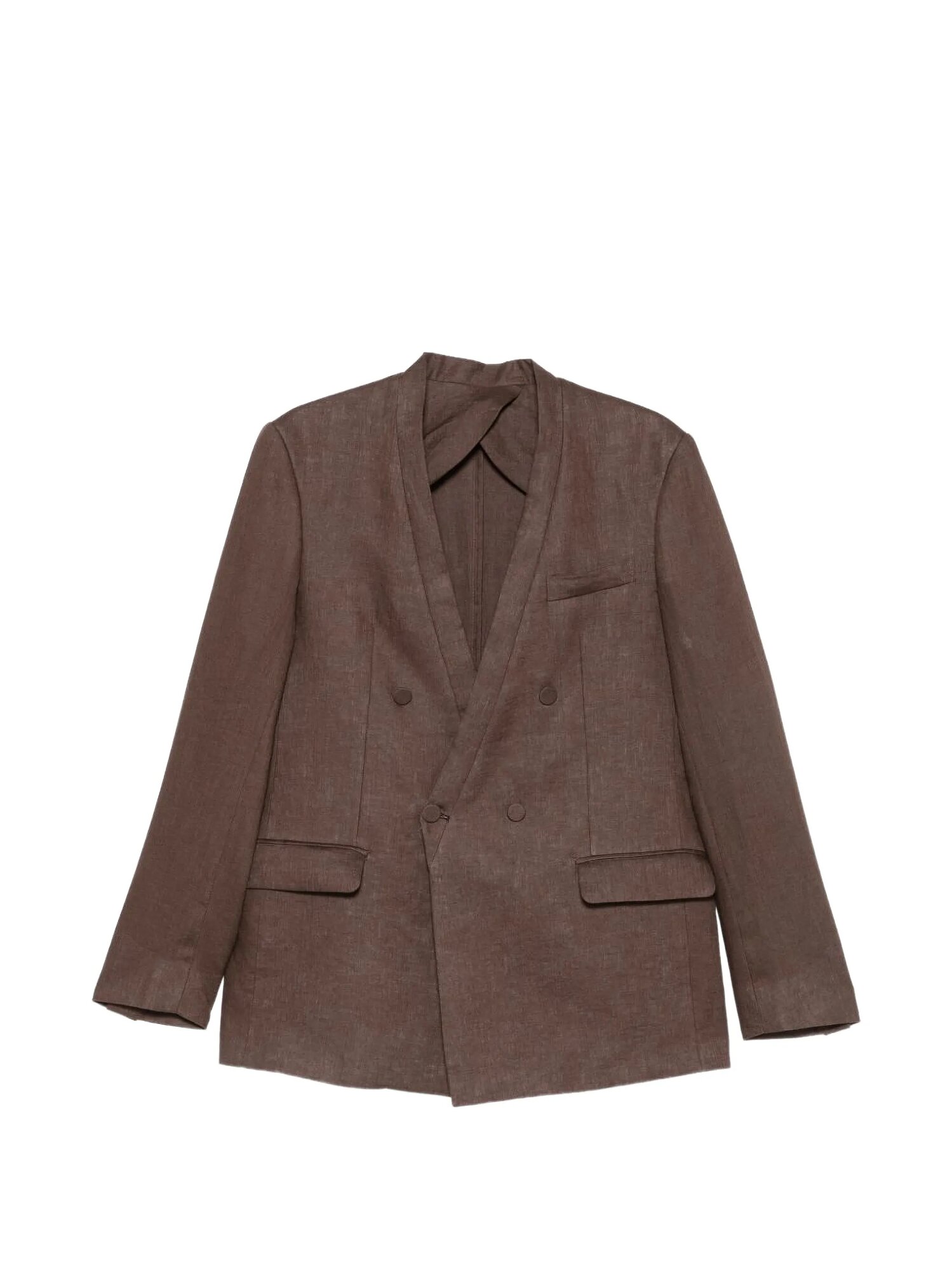 Куртка Double-breasted collarless blazer