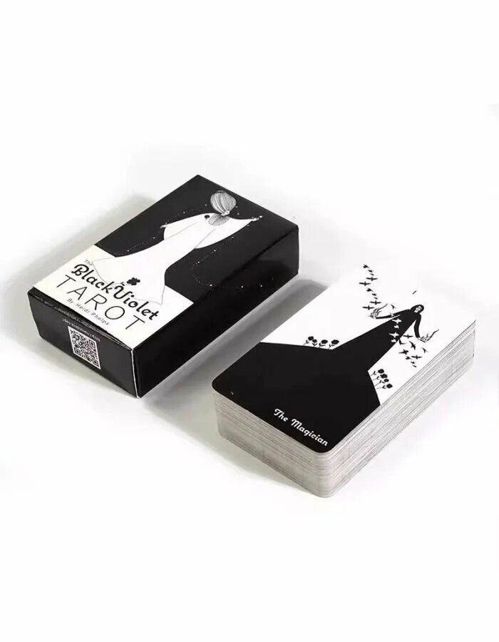 Таро Черная Фиалка Deluxe Edition (80 черно-белых карт, стиль Райдер-Уэйт-Смит)