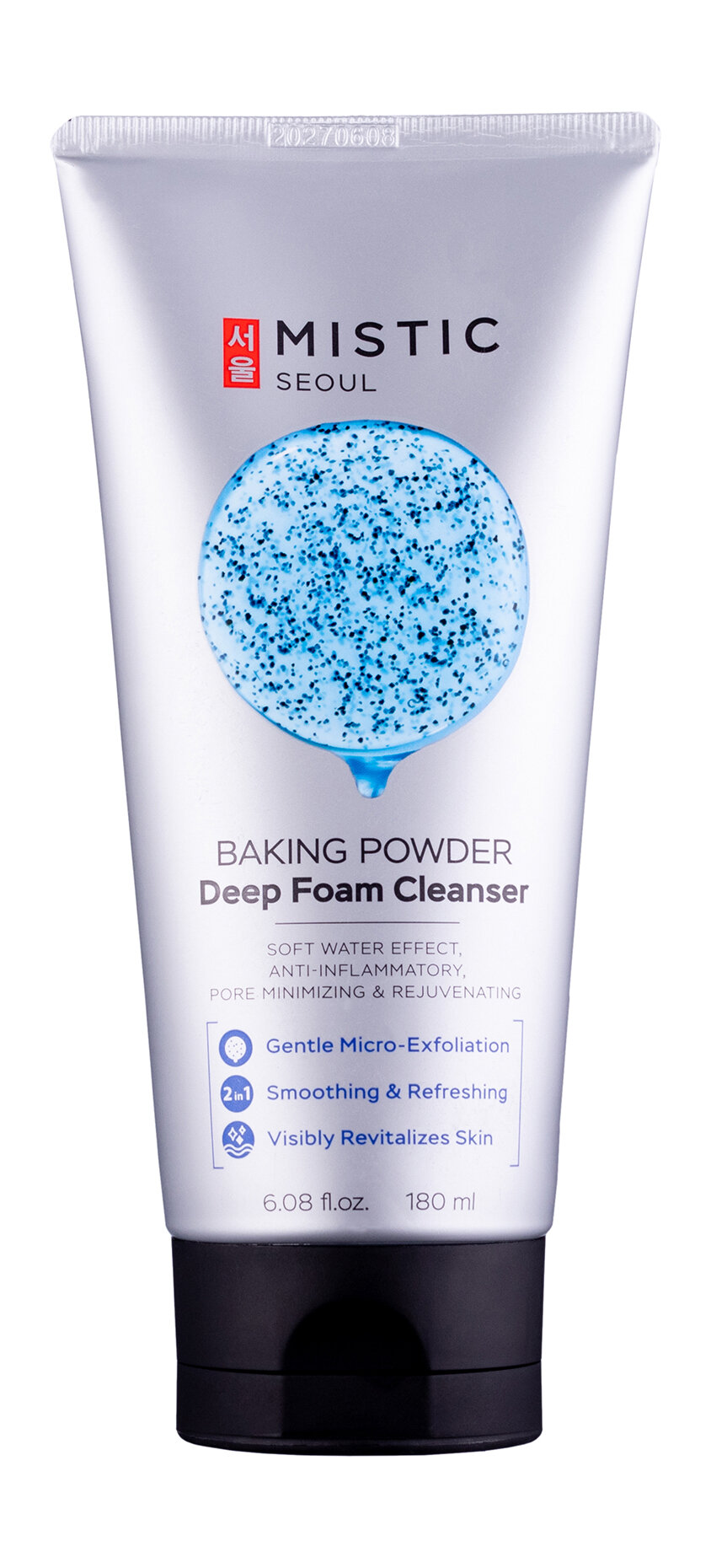 MISTIC Пенка-пилинг Baking Ppowder Deep Foam Cleanser для умывания глубокоочищающая с содой, 180 мл