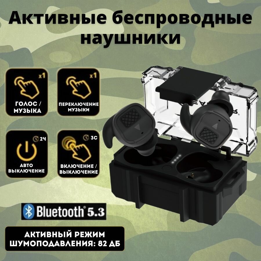 Активные беспроводные противошумные наушники CleverTech M20T Bluetooth