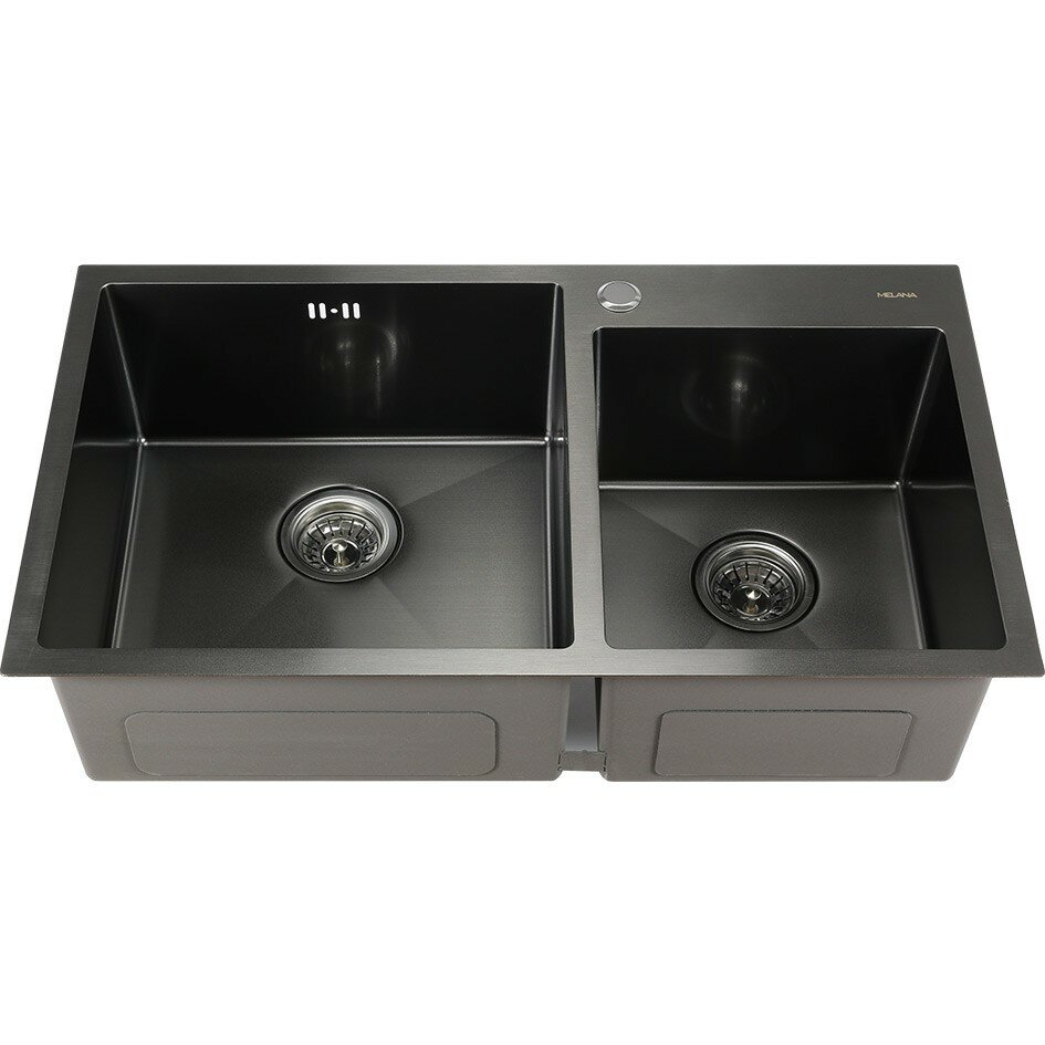Мойка S8045HB MELANA ProfLine 3,0/220 графит 2-я чаша, врезная прямоугольная S8045HB