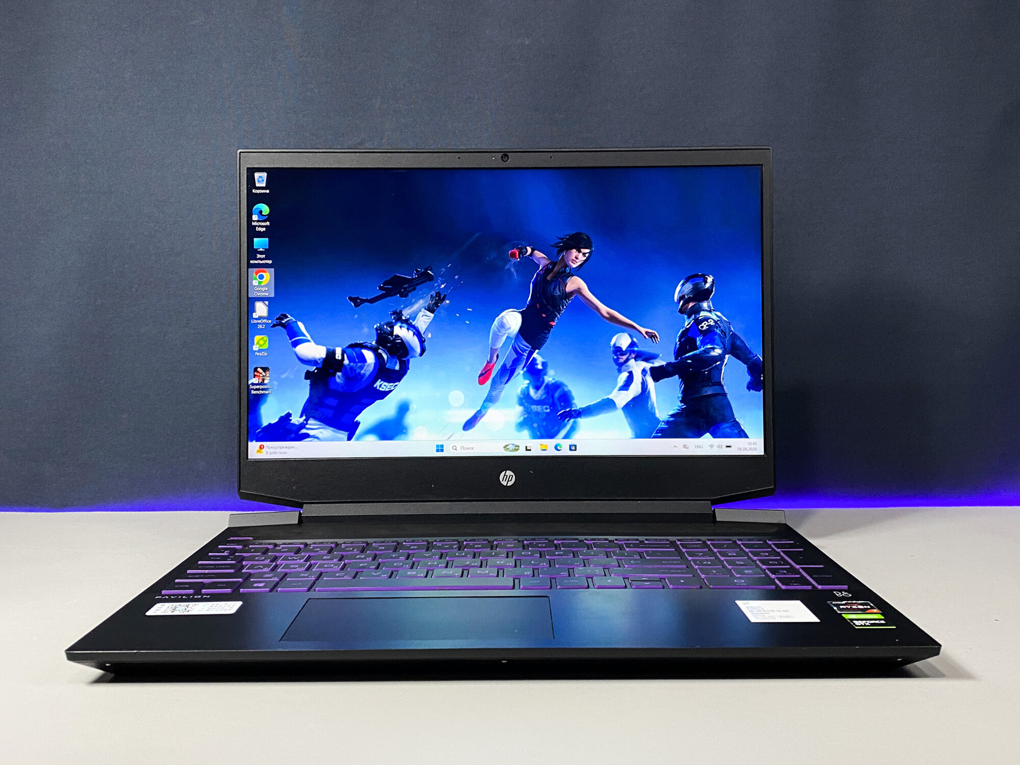 Игровой Ноутбук HP Pavilion 15,6"/AMD Ryzen 7 3750H 4/8*2.30-4.00GHz/GTX1650-4Gb/16Gb/SSD512Gb