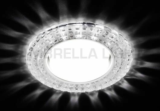 Светильник Ambrella Light G230 CL/CH хром/прозрачный GX53+3W(LED WHITE)