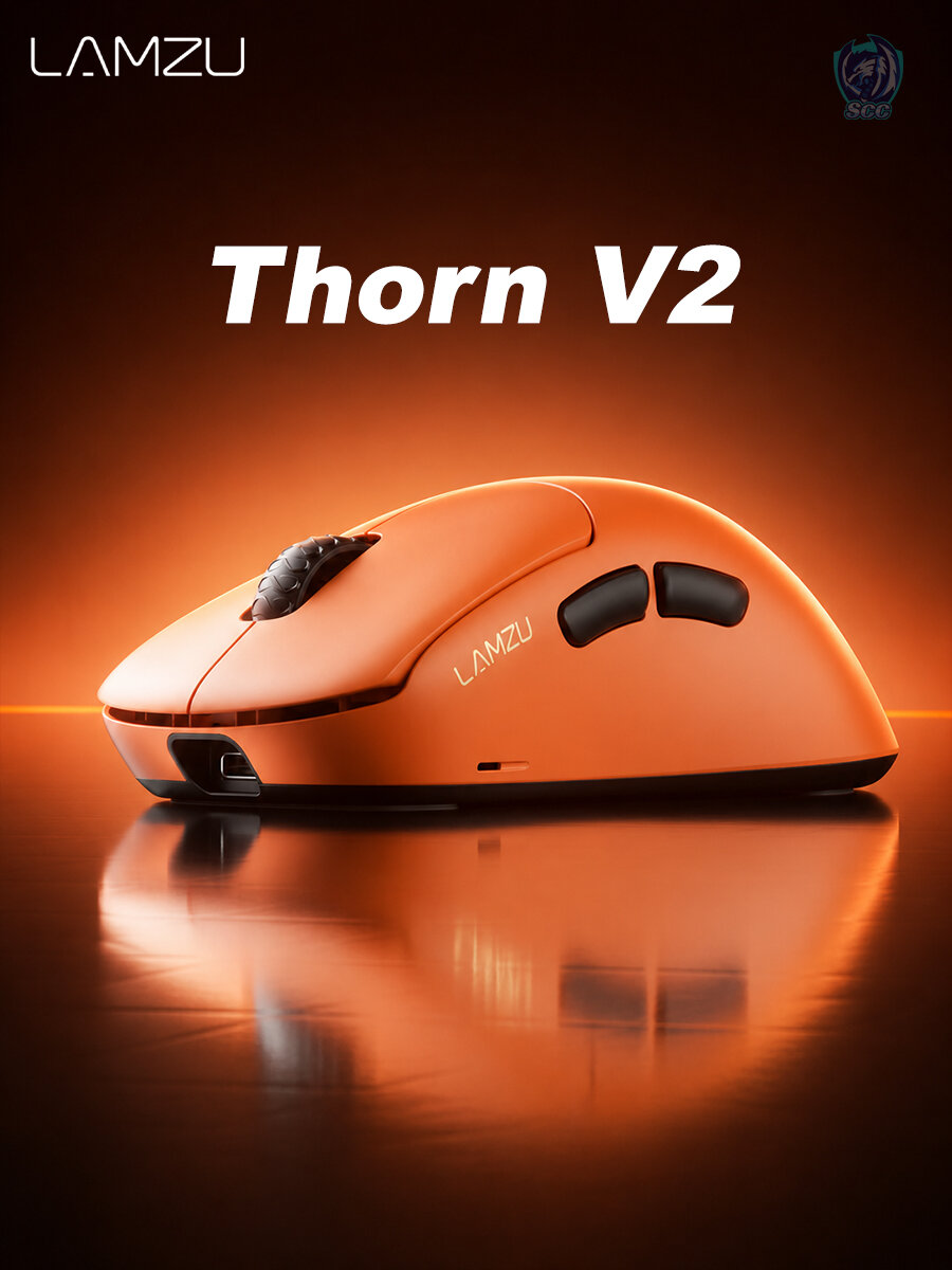 LAMZU Thorn V2 беспроводная игровая мышь 8K, 50000 DPI, PAW NEXT I, 55 г, для ПК