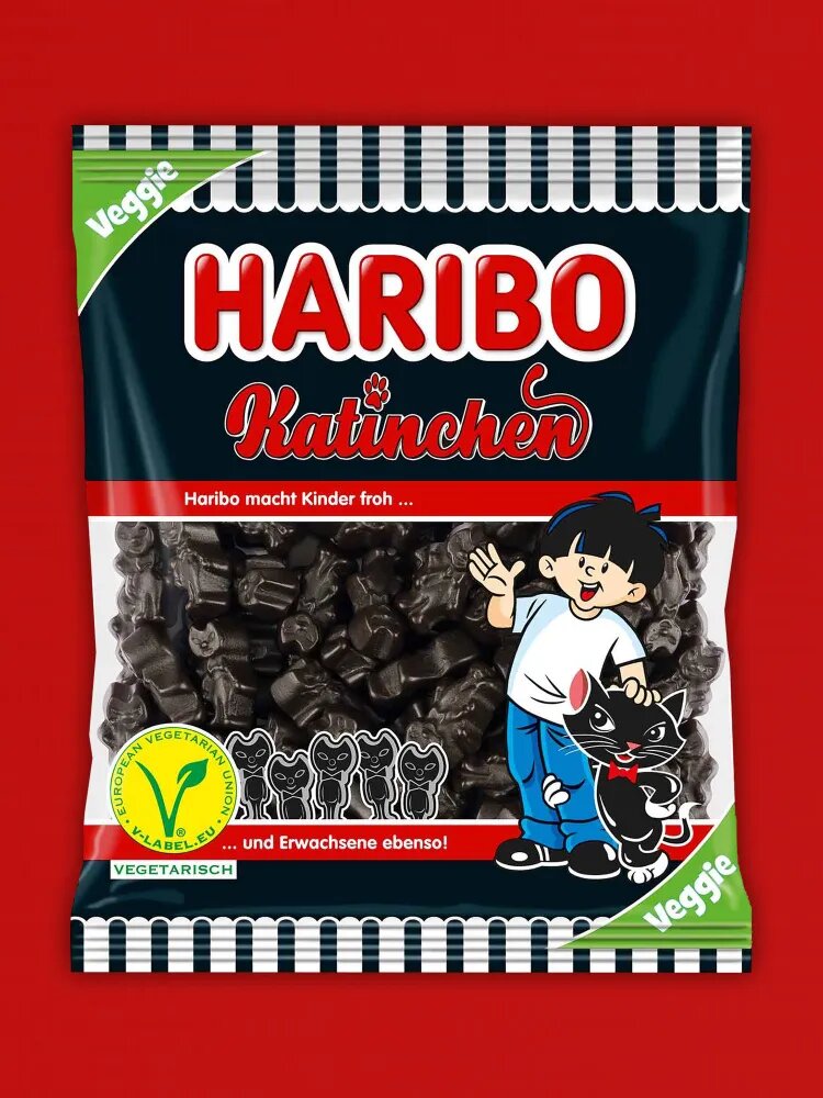 Лакричный мармелад HARIBO Katinchen (Лакричные котики) 175г Германия