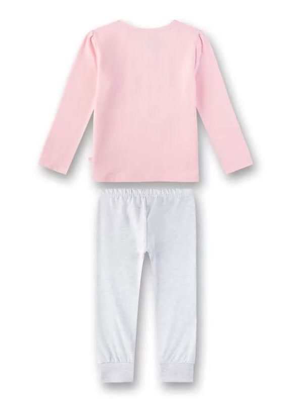 Пижама Sanetta, размер 104, серый, розовый — фото 1
