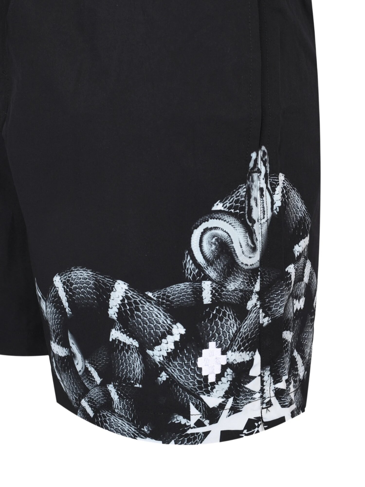 Шорты  Snake-print drawstring shorts, размер 48, black/black — фото 1