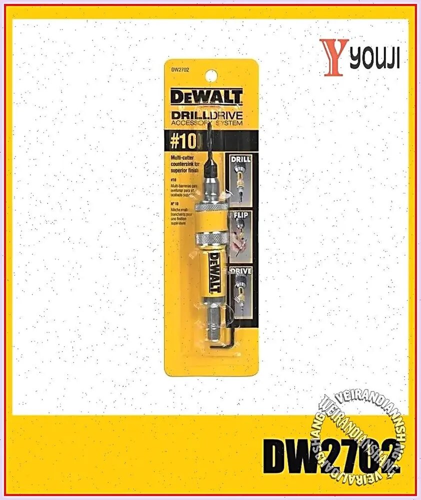 Двусторонняя насадка DeWalt DW2702 для дрели, спиральное сверло-бита №10, диаметр 3.5 мм