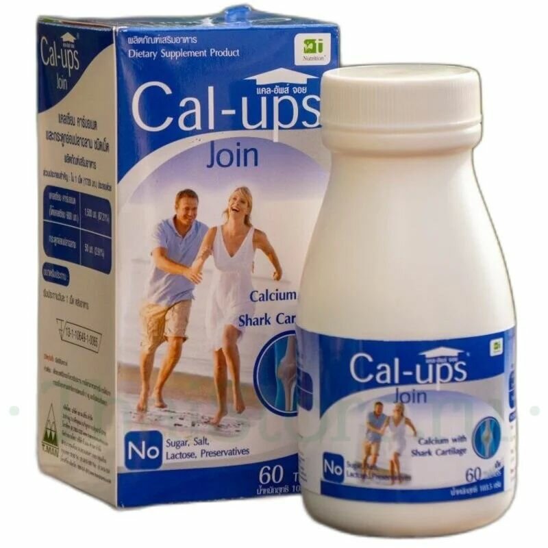 Хондропротектор с акульим жиром и кальцием акулий хрящ от Cal-Ups Join Calcium with Shark Cartilage 60 Tablets