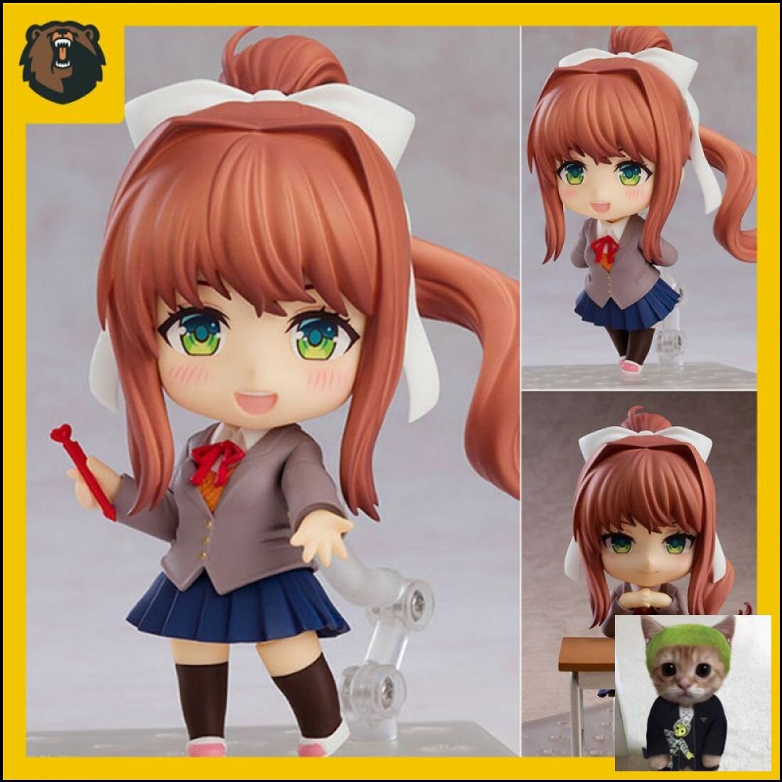 Фигурка Нендороид Доки Доки Литературный Клуб Моника / Doki Doki Literature Club Monika Подарки для болельщиков (10 см) 1817