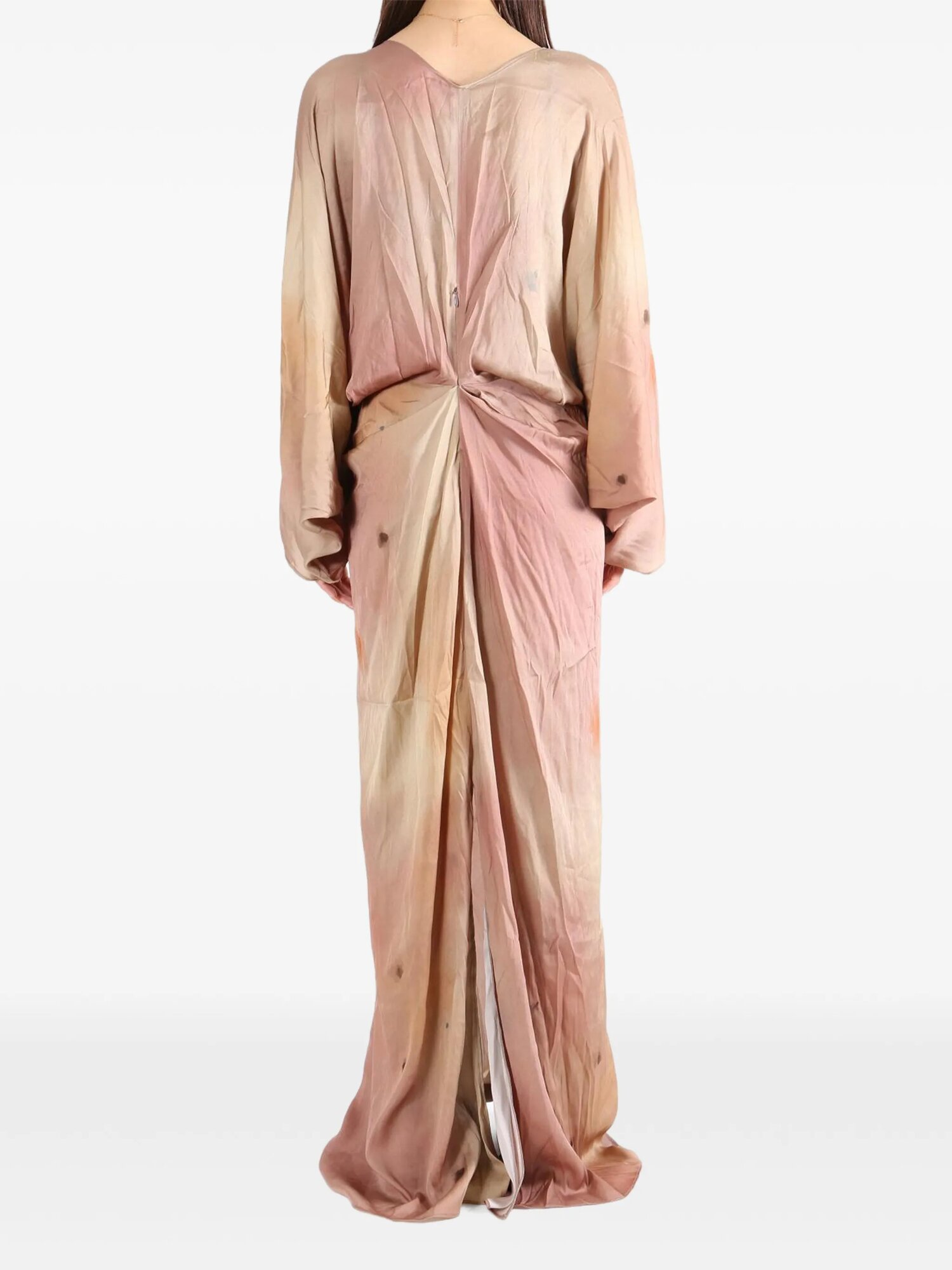 Платье YANGKEHAN Draped V-neck maxi dress, размер 40, pink — фото 1