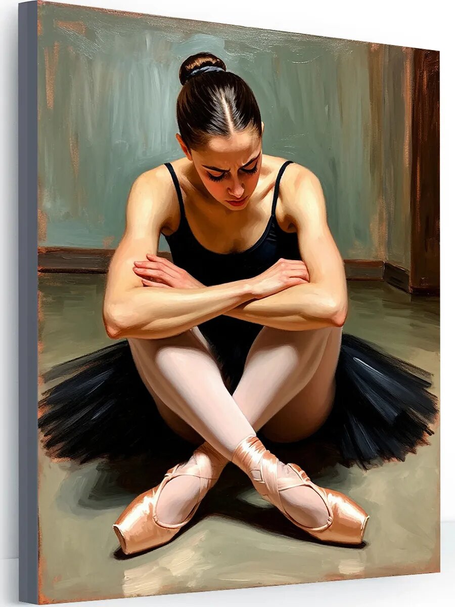 Картина на стену для интерьера "Балерина", на подрамнике, 40 x 50 см