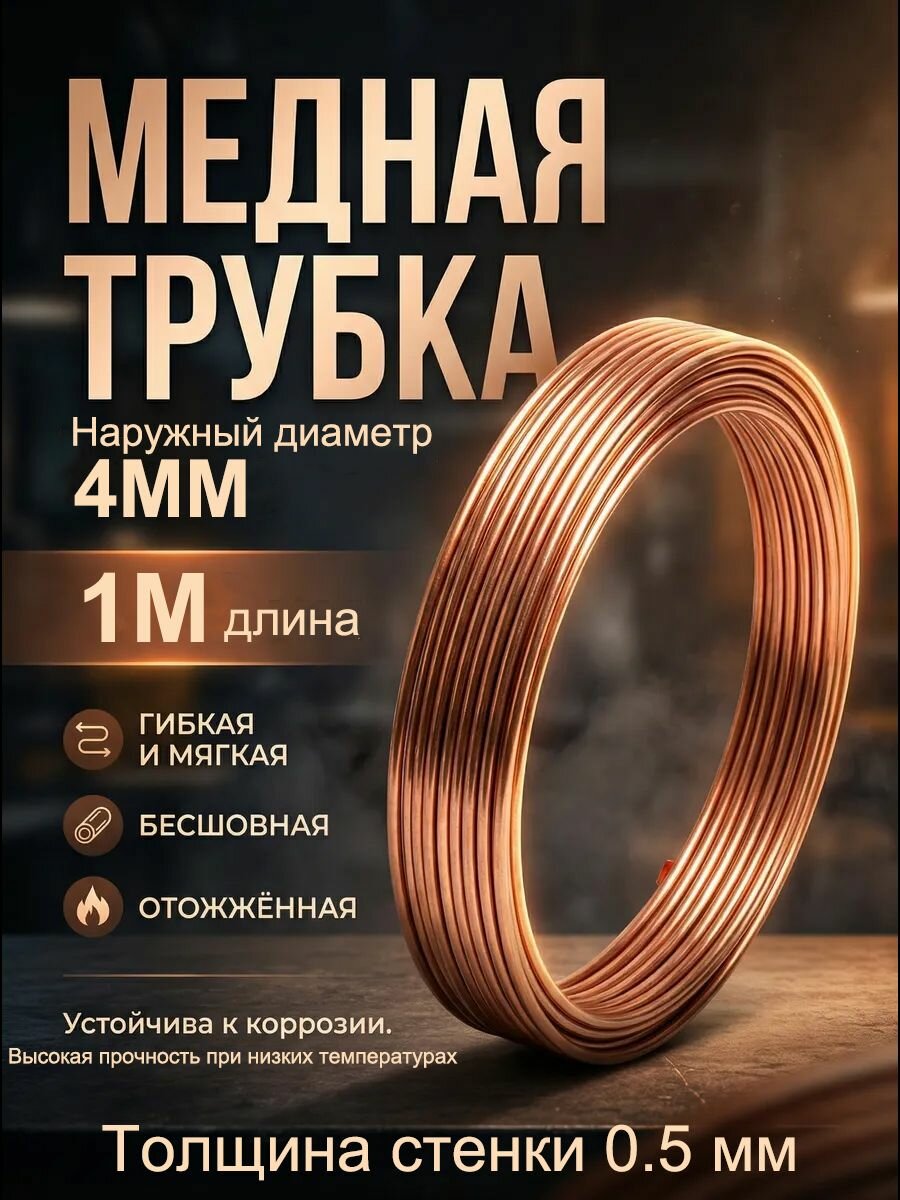 Трубка медная тормозная