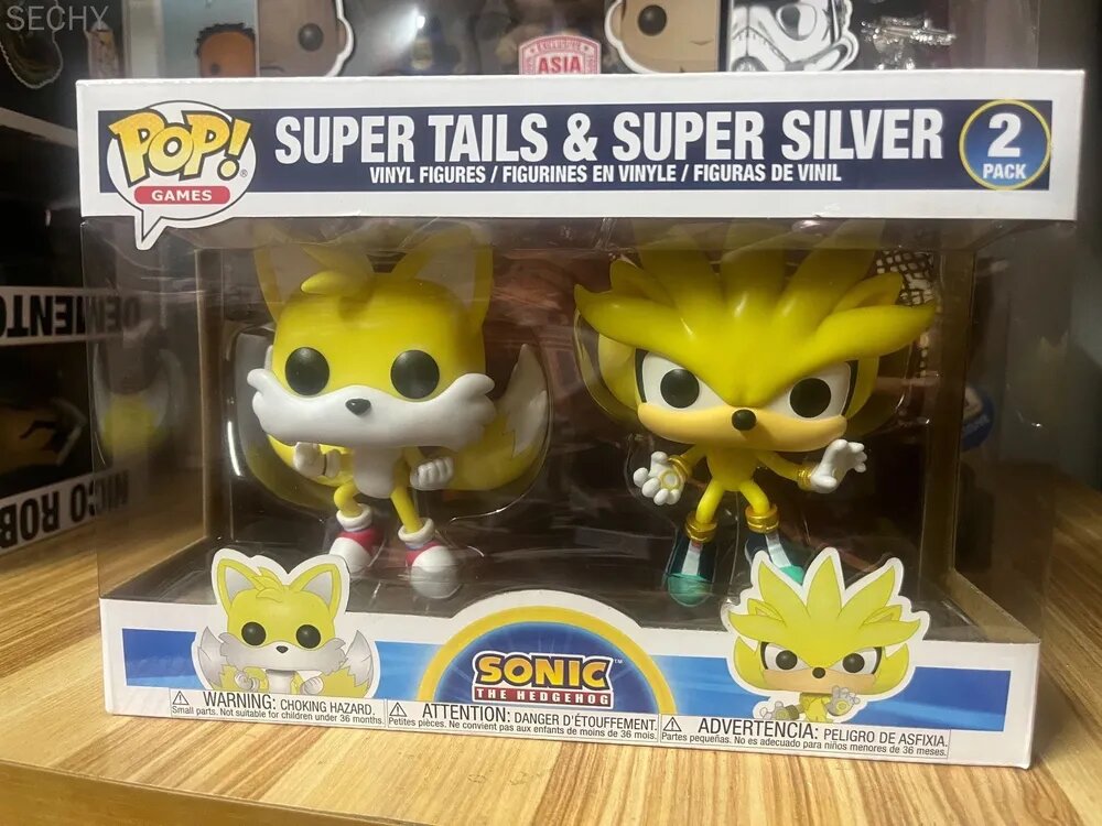 Фигурка Funko POP! SONIC Super Tails & Super Silver Двойной набор из серии Sonic the Hedgehog