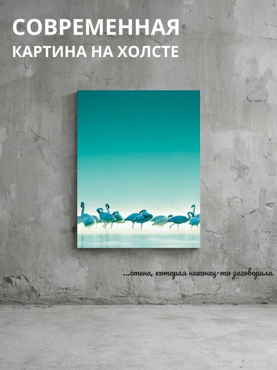 Картина на холсте Фламинго 30x40 см