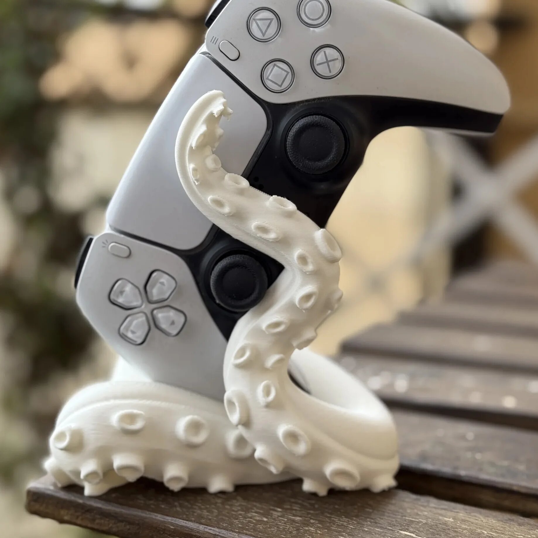 3D печатная подставка для контроллера PS5 Белый, Белый, White