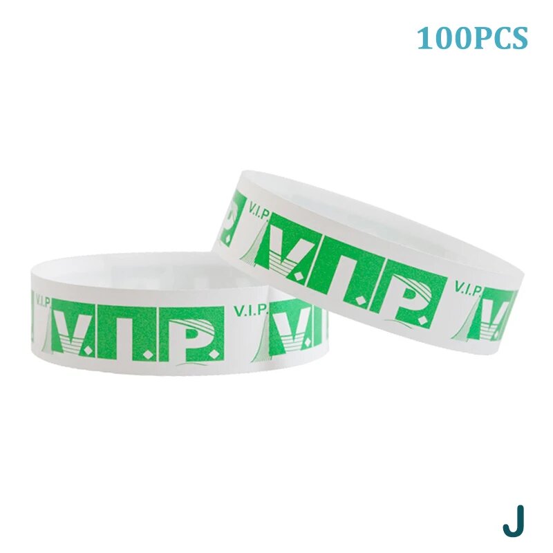 Бумажные браслеты 100 шт. J