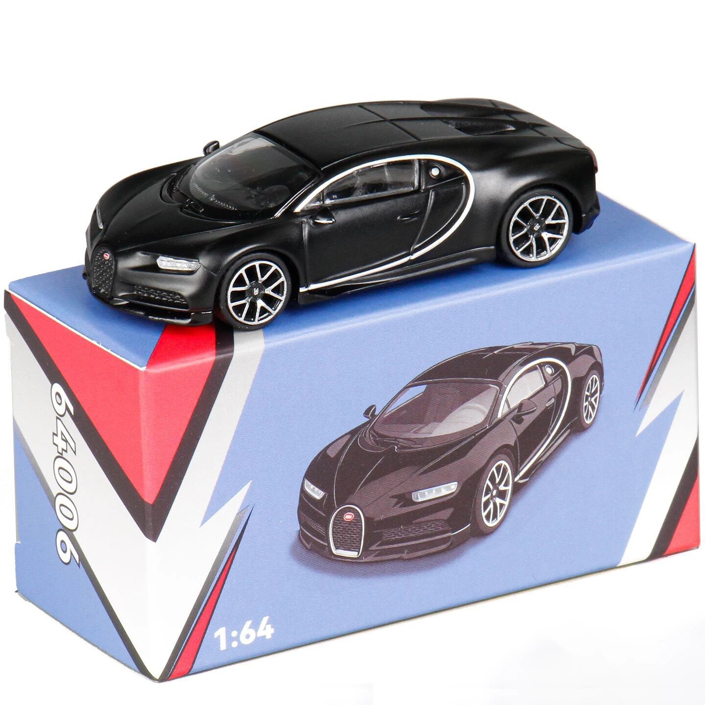 Миниатюрная модель Bugatti Chiron Bburago 1:64 Черный, Black