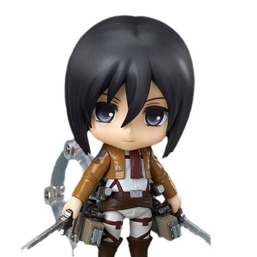 Коллекционная фигурка Attack on Titan Mikasa Ackerman, Q-версия с подвижным корпусом и сменными лицами, высота 20 см